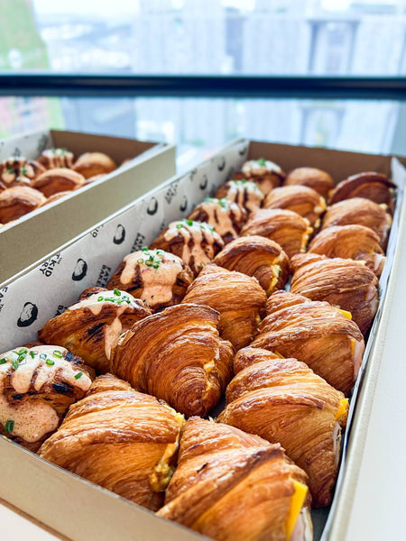 Party Box - Mini Savoury Croissants - The Fat Kid Bakery